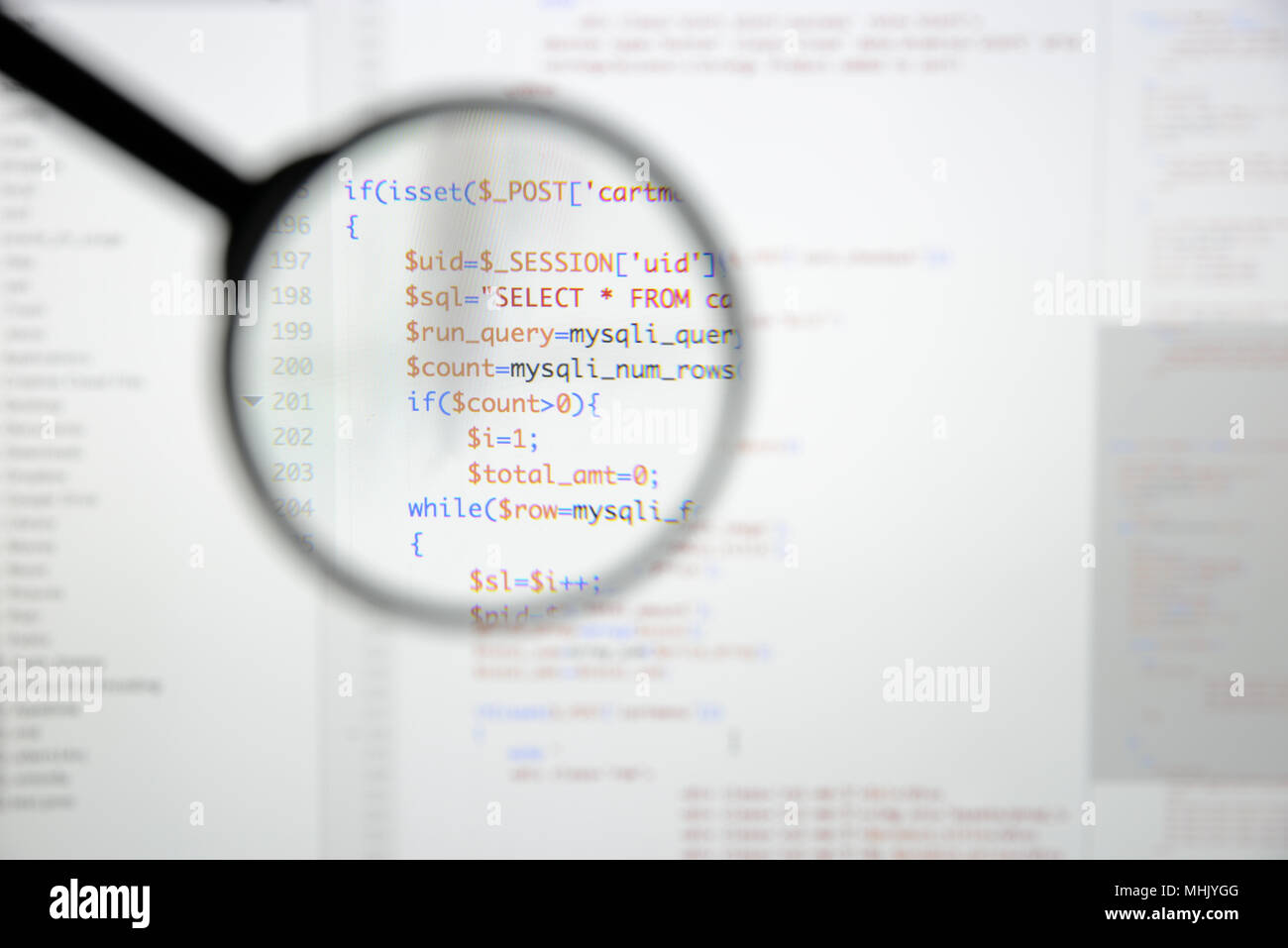 Real Php Code Developing Screen Programing Workflow Abstract Algorithm Concept Lines Of Php