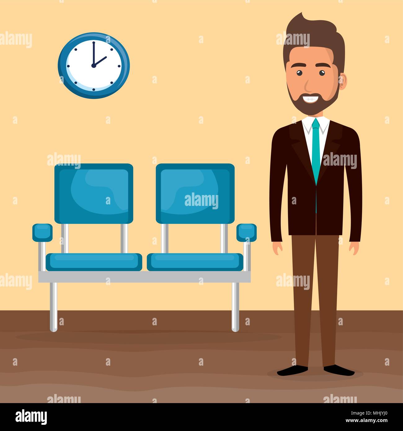 Waiting room young people Stock Vector Images - Alamy