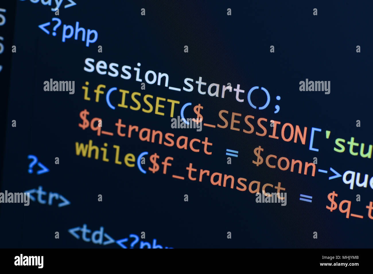 Real Php Code Developing Screen Programing Workflow Abstract Algorithm Concept Lines Of Php