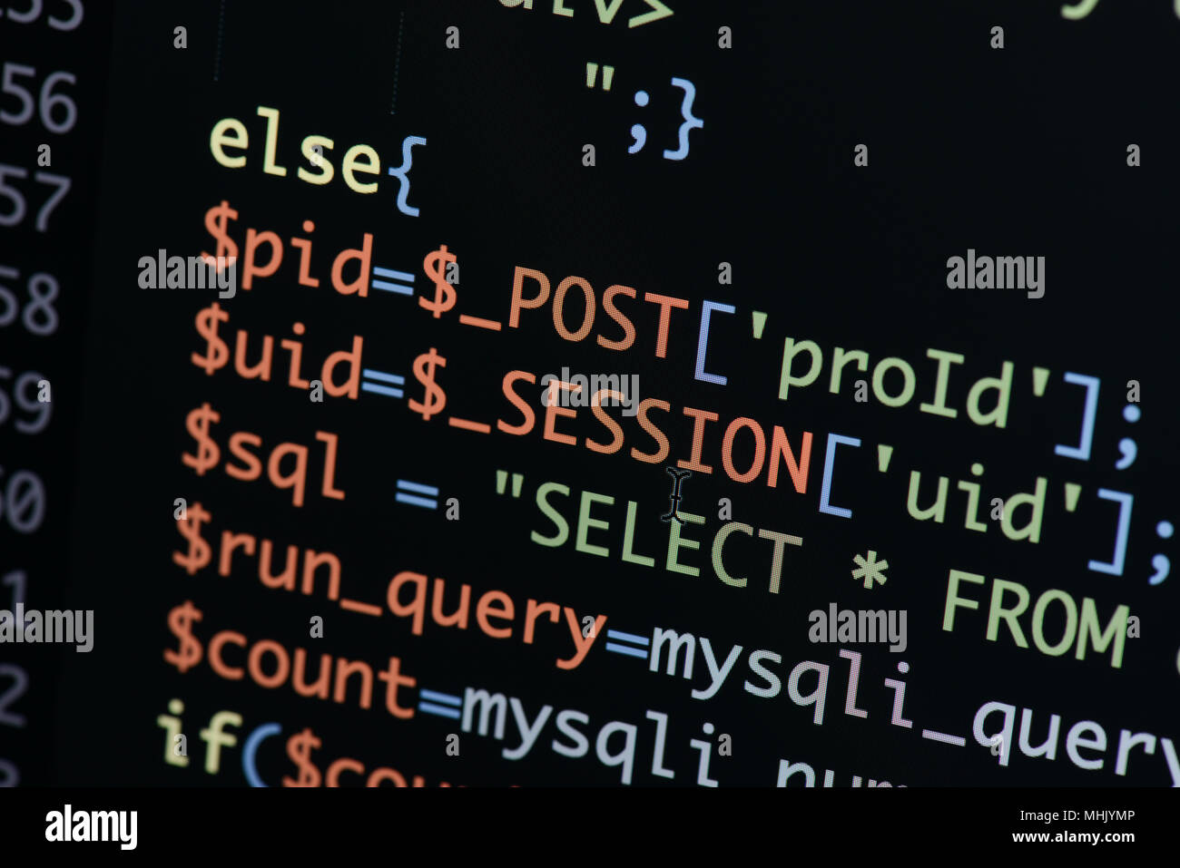 Real Php Code Developing Screen Programing Workflow Abstract Algorithm Concept Lines Of Php