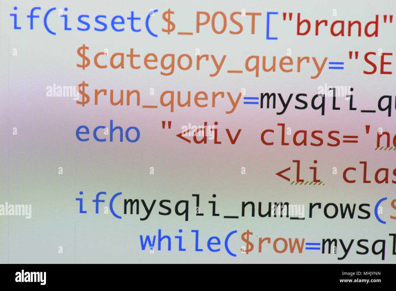 Real Php Code Developing Screen Programing Workflow Abstract Algorithm Concept Lines Of Php