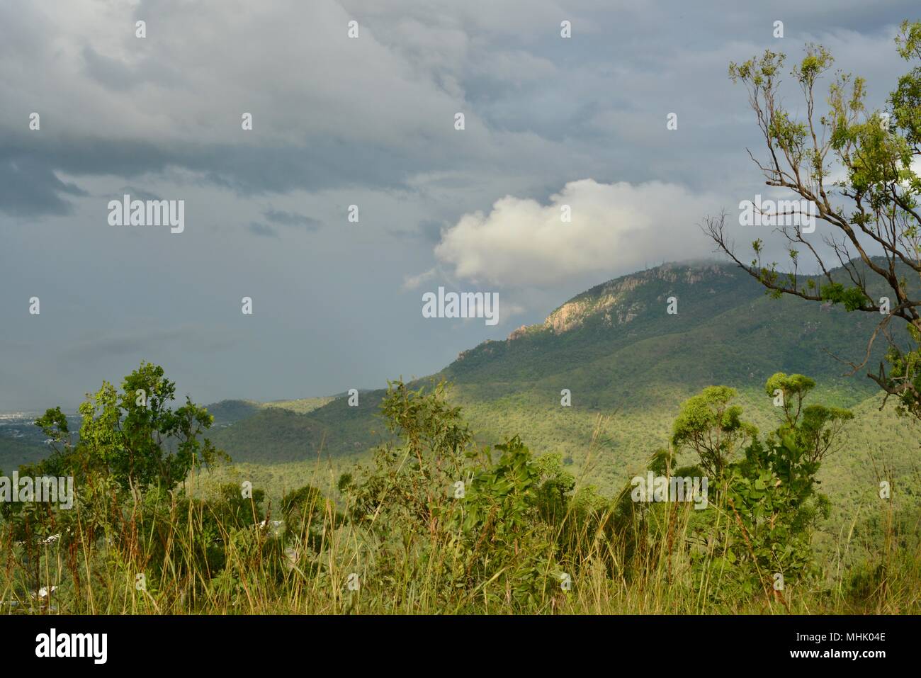 Views of Mount Stuart from the mountains during the wet season, Mount ...
