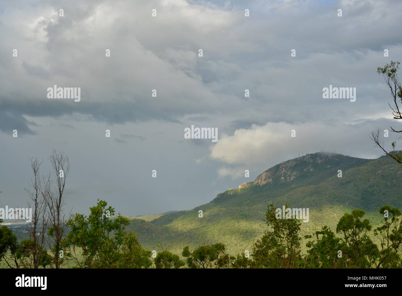 Views of Mount Stuart from the mountains during the wet season, Mount ...