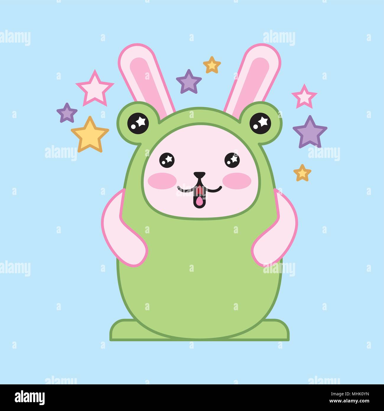 Toad kawaii cartoon smiling hi-res stock photography and images - Alamy
