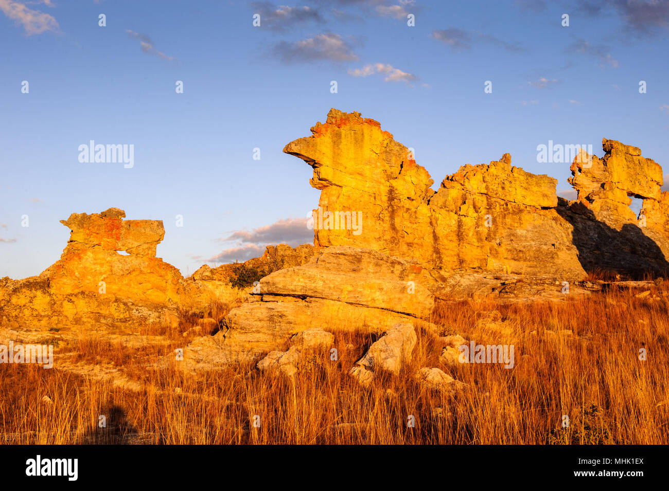 Wierd rock on the sunset in Madagascar Stock Photo - Alamy