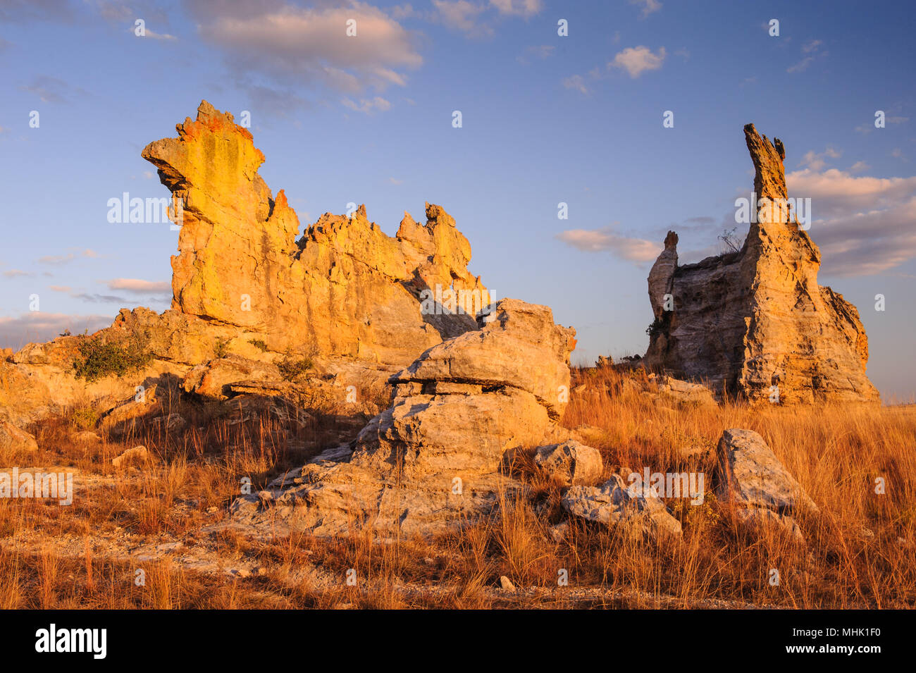 Wierd rock on the sunset in Madagascar Stock Photo - Alamy