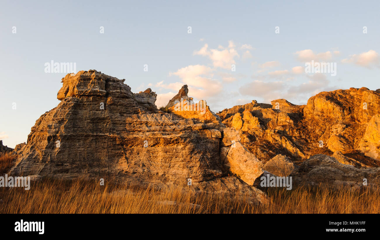 Wierd rock on the sunset in Madagascar Stock Photo - Alamy