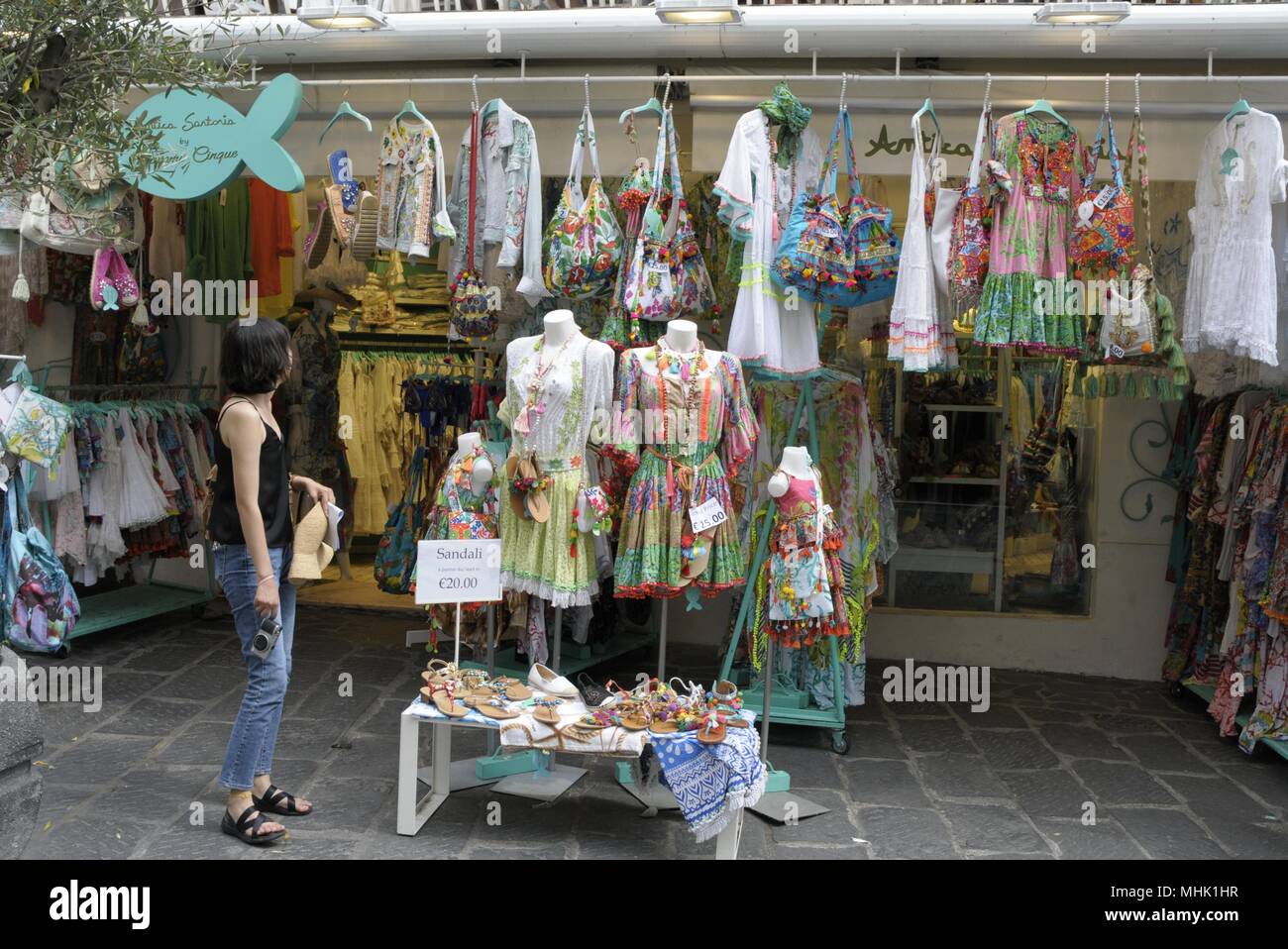A woman shopping in Positano, Amalfi, Coast, Italy Stock Photo - Alamy