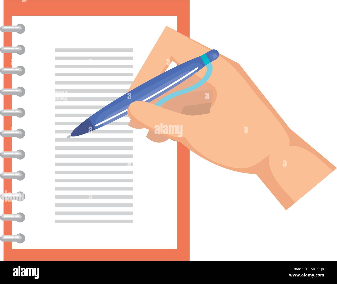 hand writing in notebook school Stock Vector Image & Art - Alamy