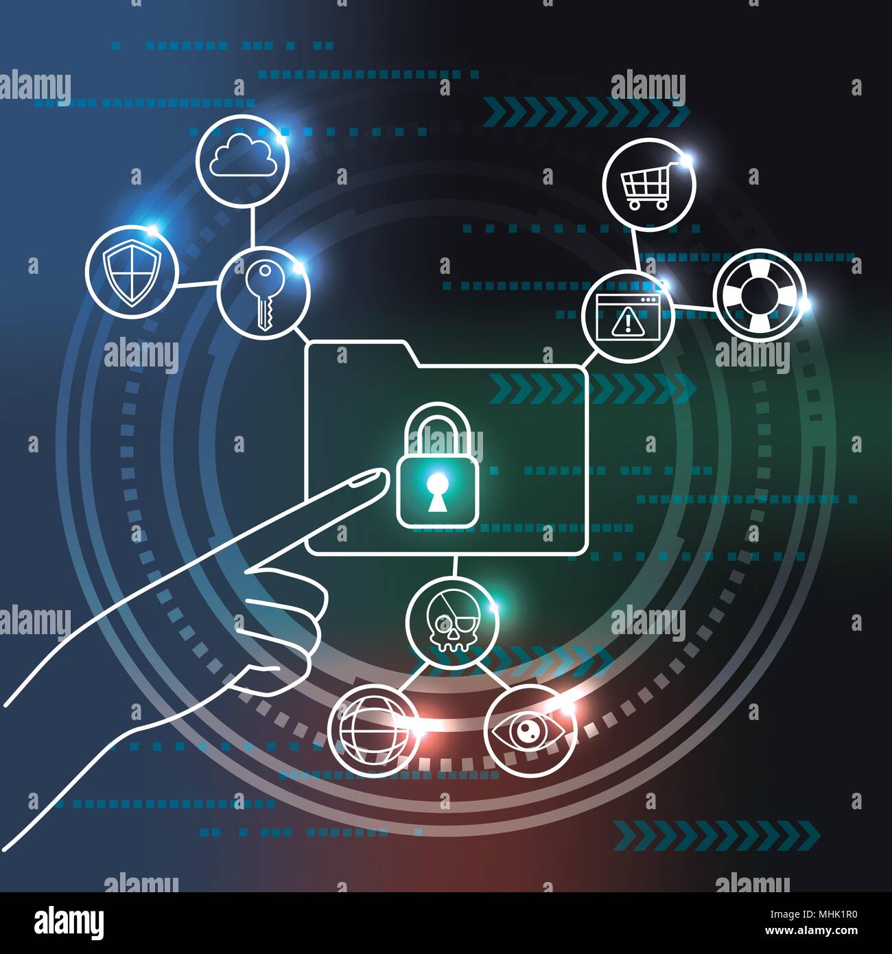 cyber security technology Stock Vector Image & Art - Alamy