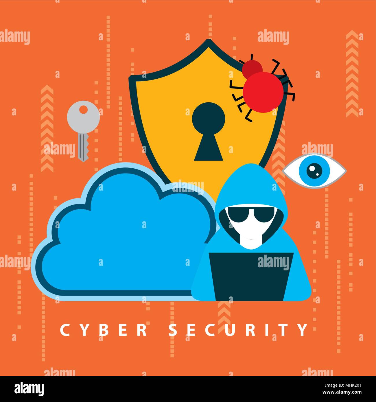 Cybersecurity alert Stock Vector Images - Alamy