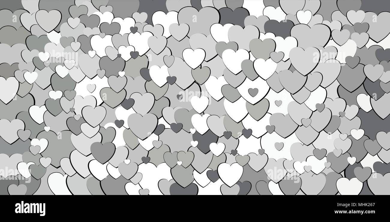 Abstract background with white hearts - Illustration, Various shades of ...