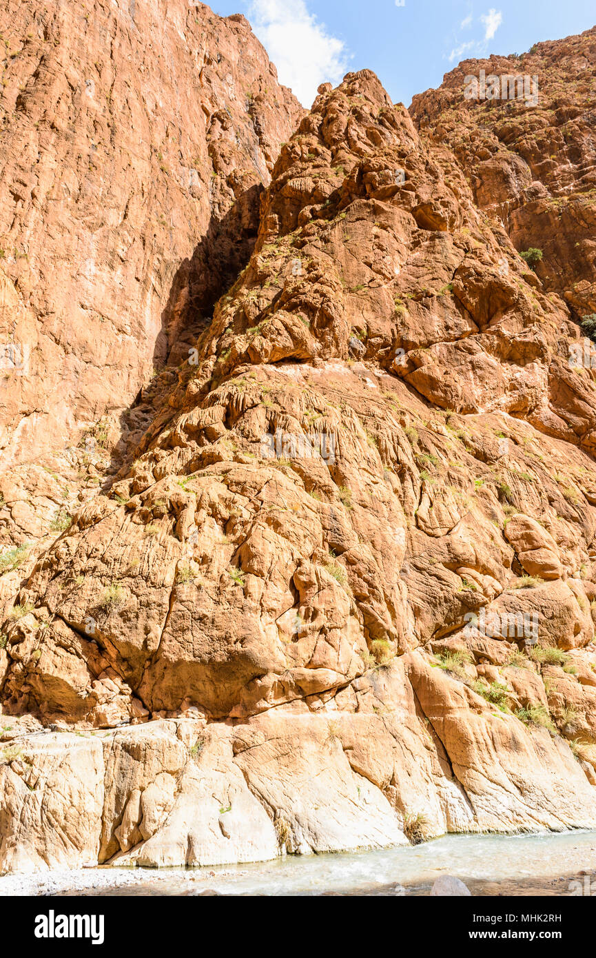Todgha Gorge, a canyon in the High Atlas Mountains in Morocco, near the ...