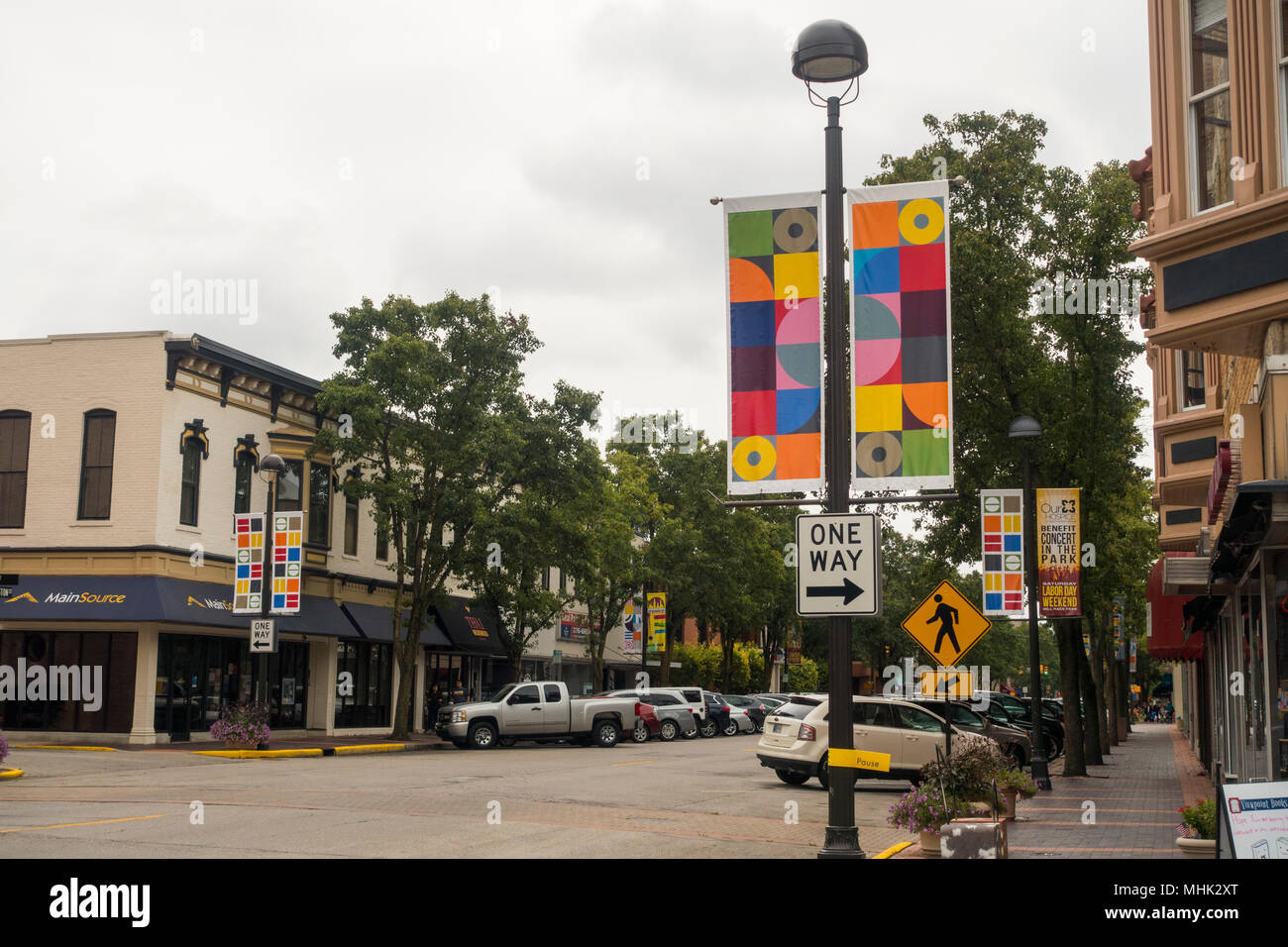 downtown Columbus Indiana Stock Photo - Alamy