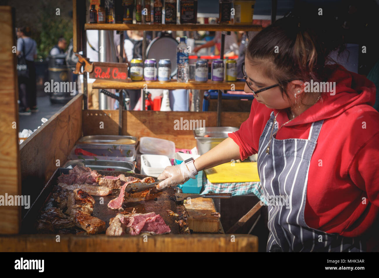 Barbecue food stall hi-res stock photography and images - Alamy