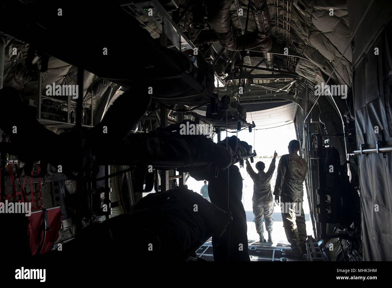 Hercules aircraft military loading High Resolution Stock Photography ...