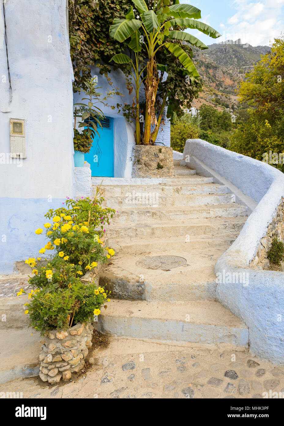 Architecture of Chefchaouen, Morocco Stock Photo - Alamy