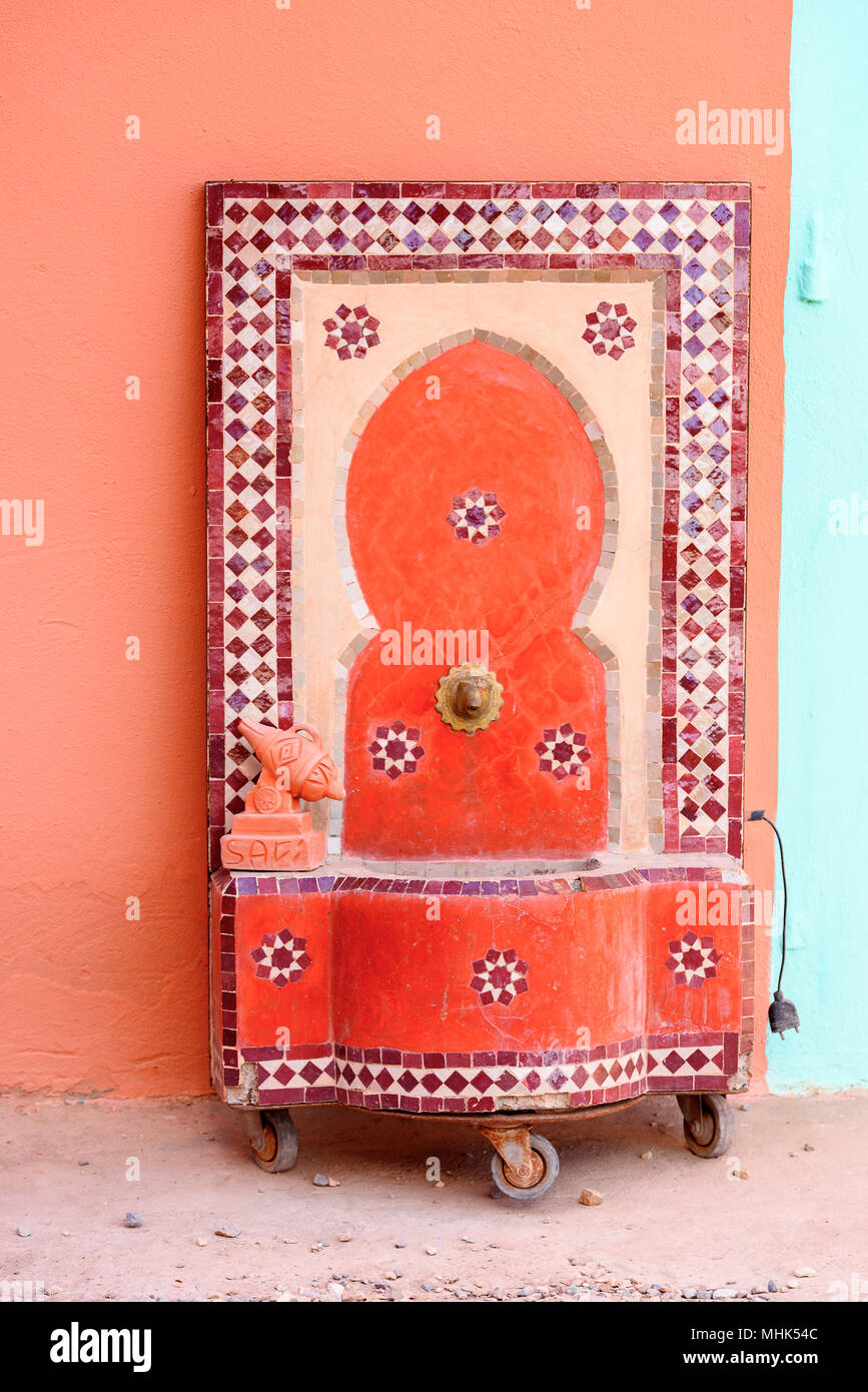 Architecture of Marrakesh, Morocco. It is the capital city of the mid ...