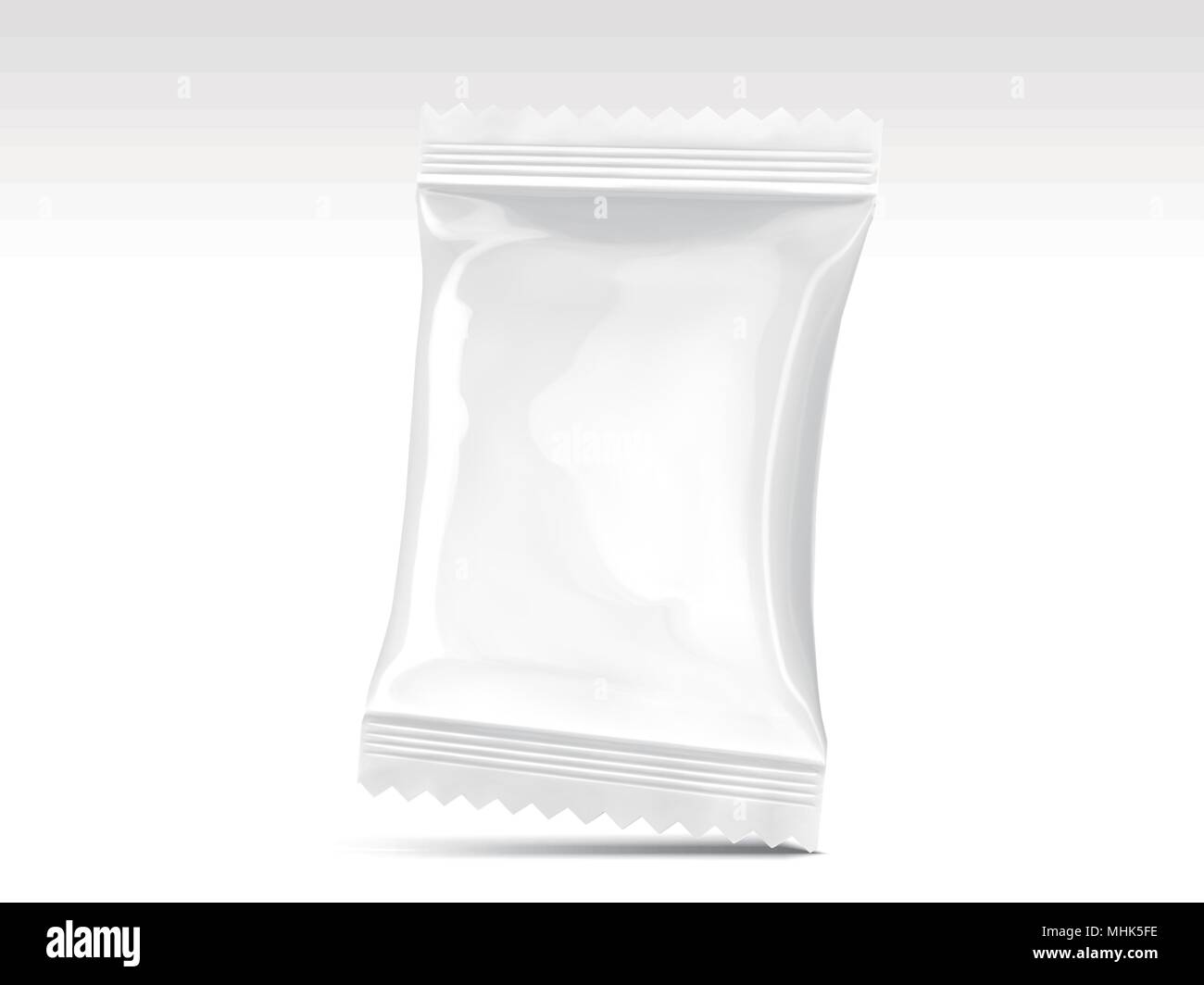 Blank snack package design in 3d illustration isolated on white ...