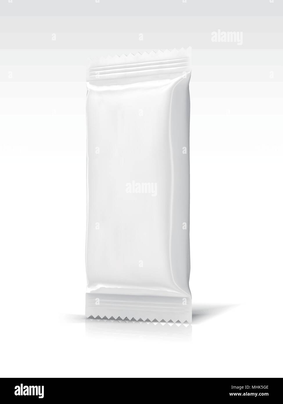 Blank snack package design in 3d illustration isolated on white ...