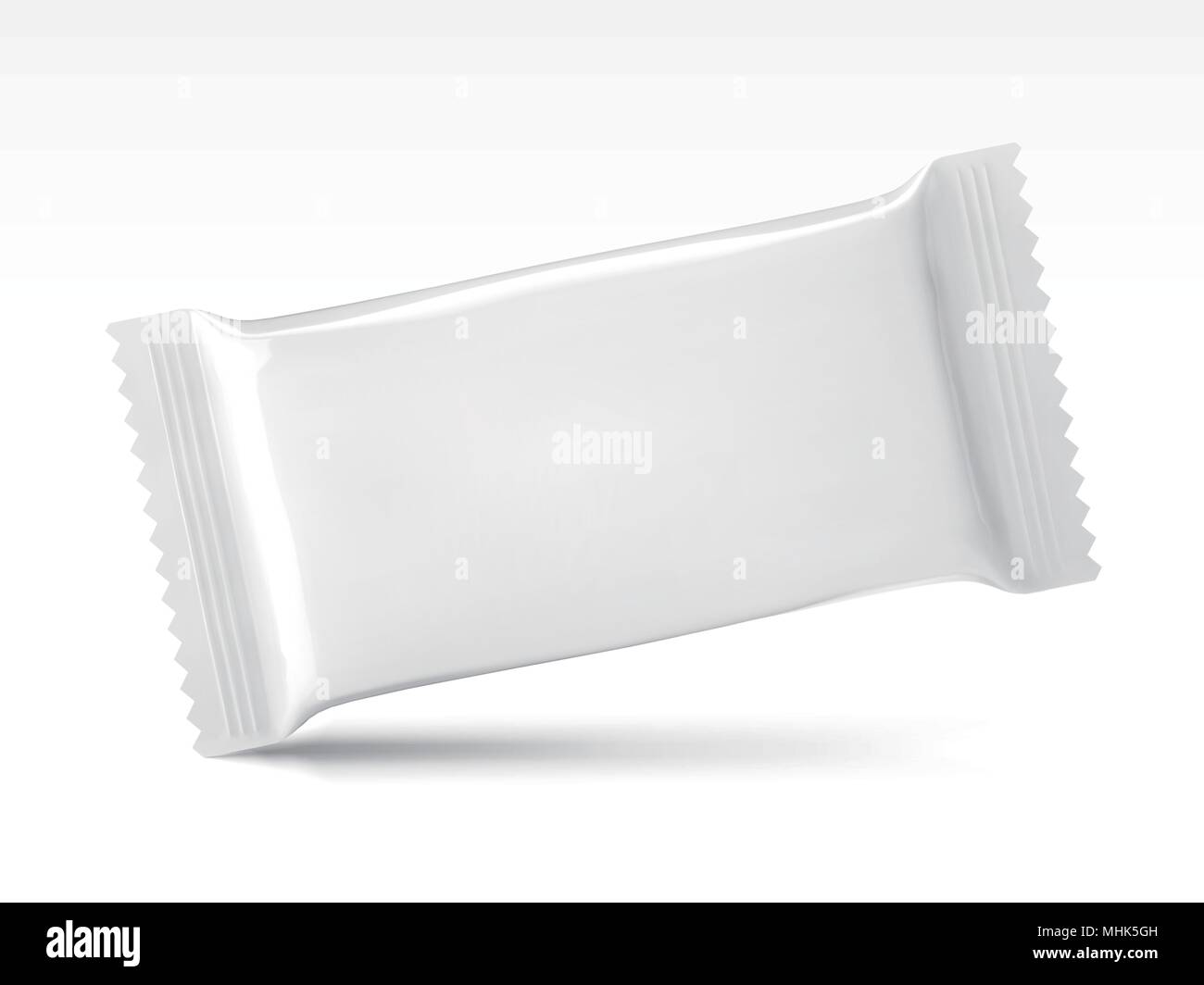 Blank snack package design in 3d illustration isolated on white ...