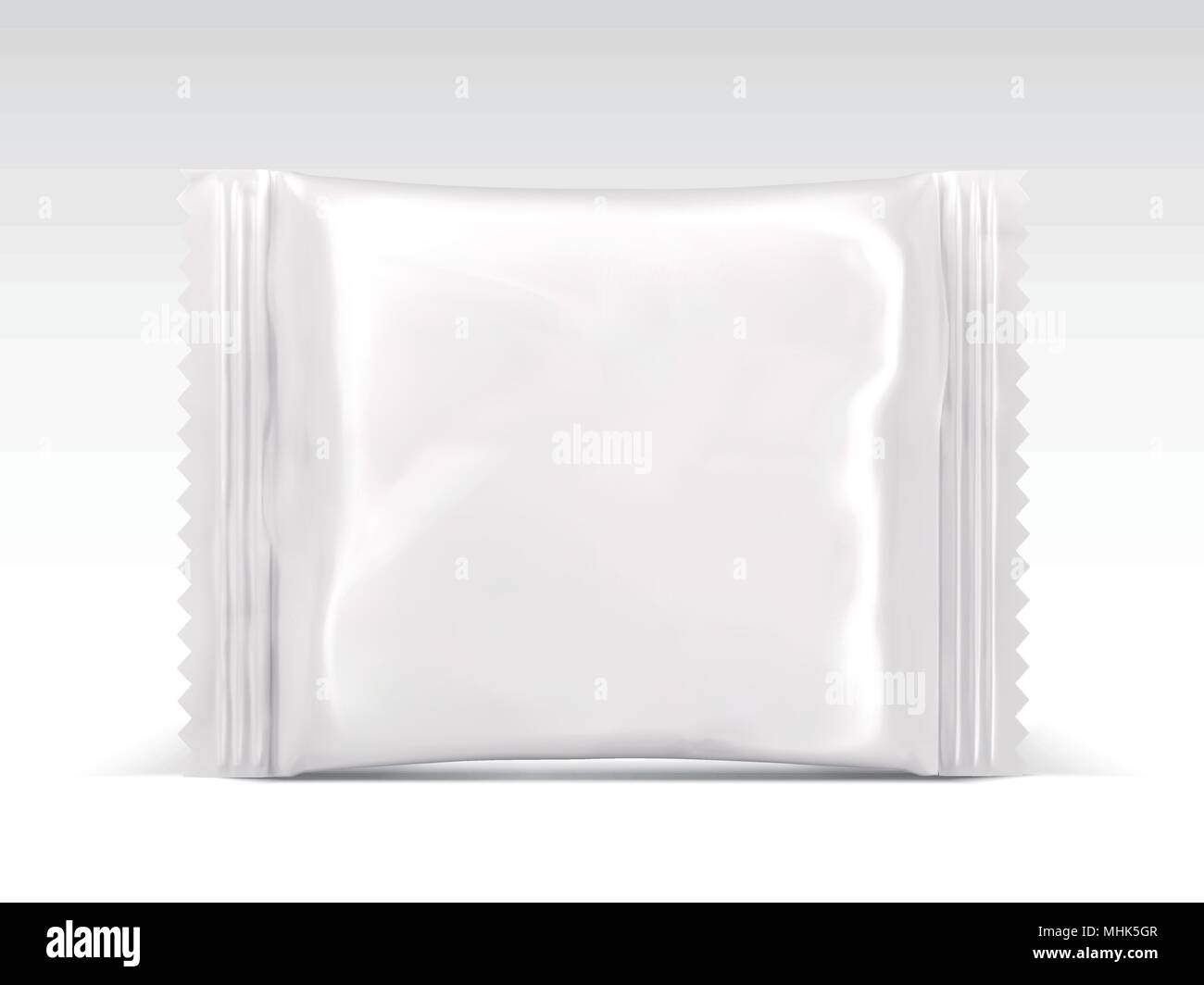 Blank snack package design in 3d illustration isolated on white ...