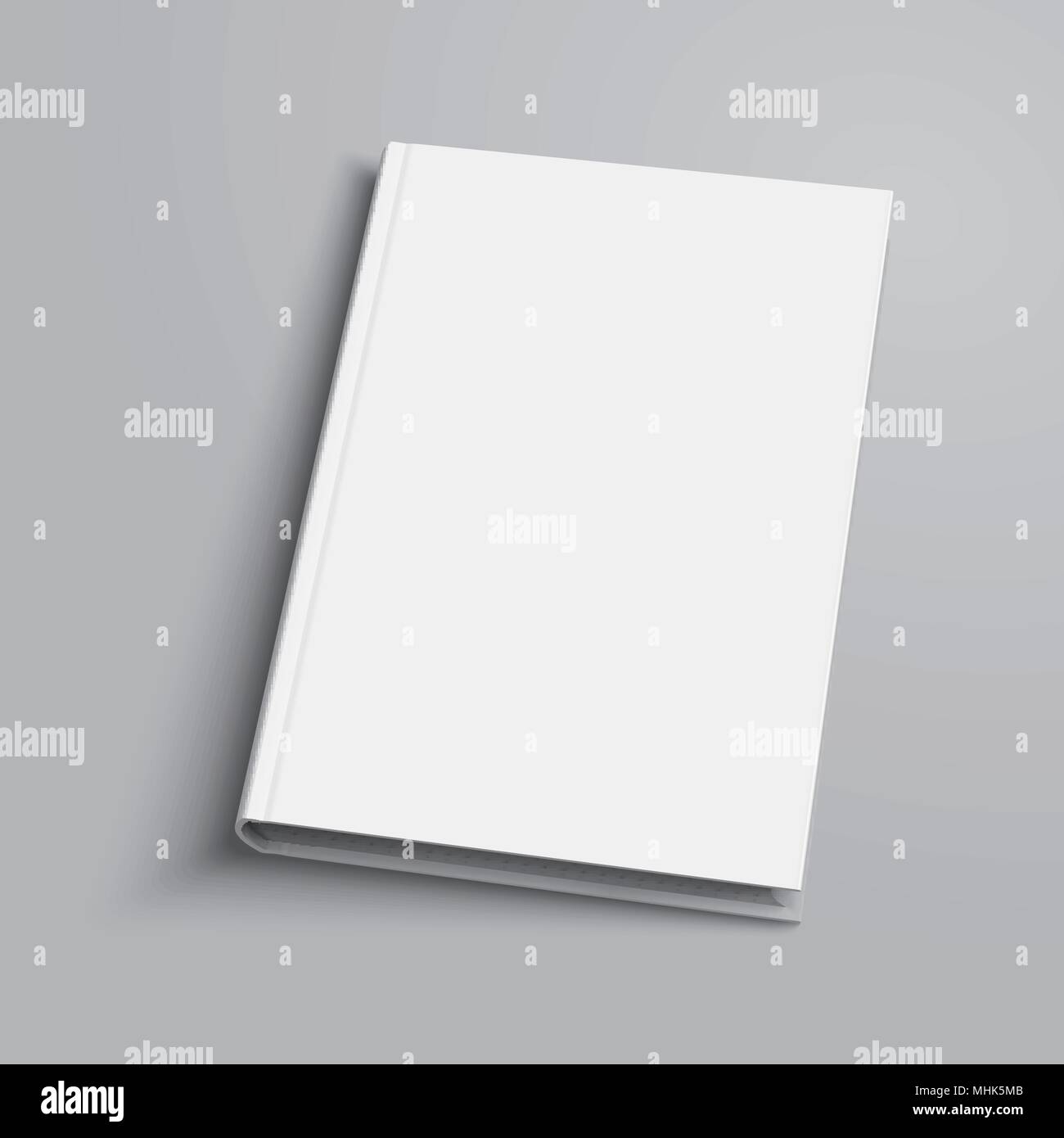 Blank hardcover book on light grey background in 3d illustration Stock ...