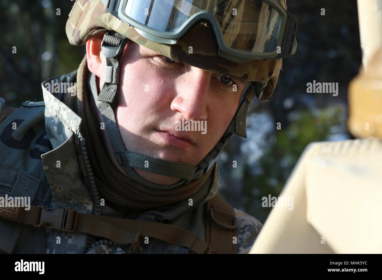 Sgt. Jordan Smith, a satellite communications specialist with the 96th ...