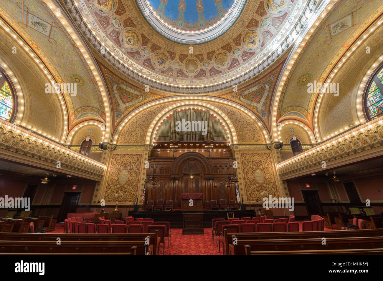 San Francisco, California - April 28, 2018: Interior of Congregation ...