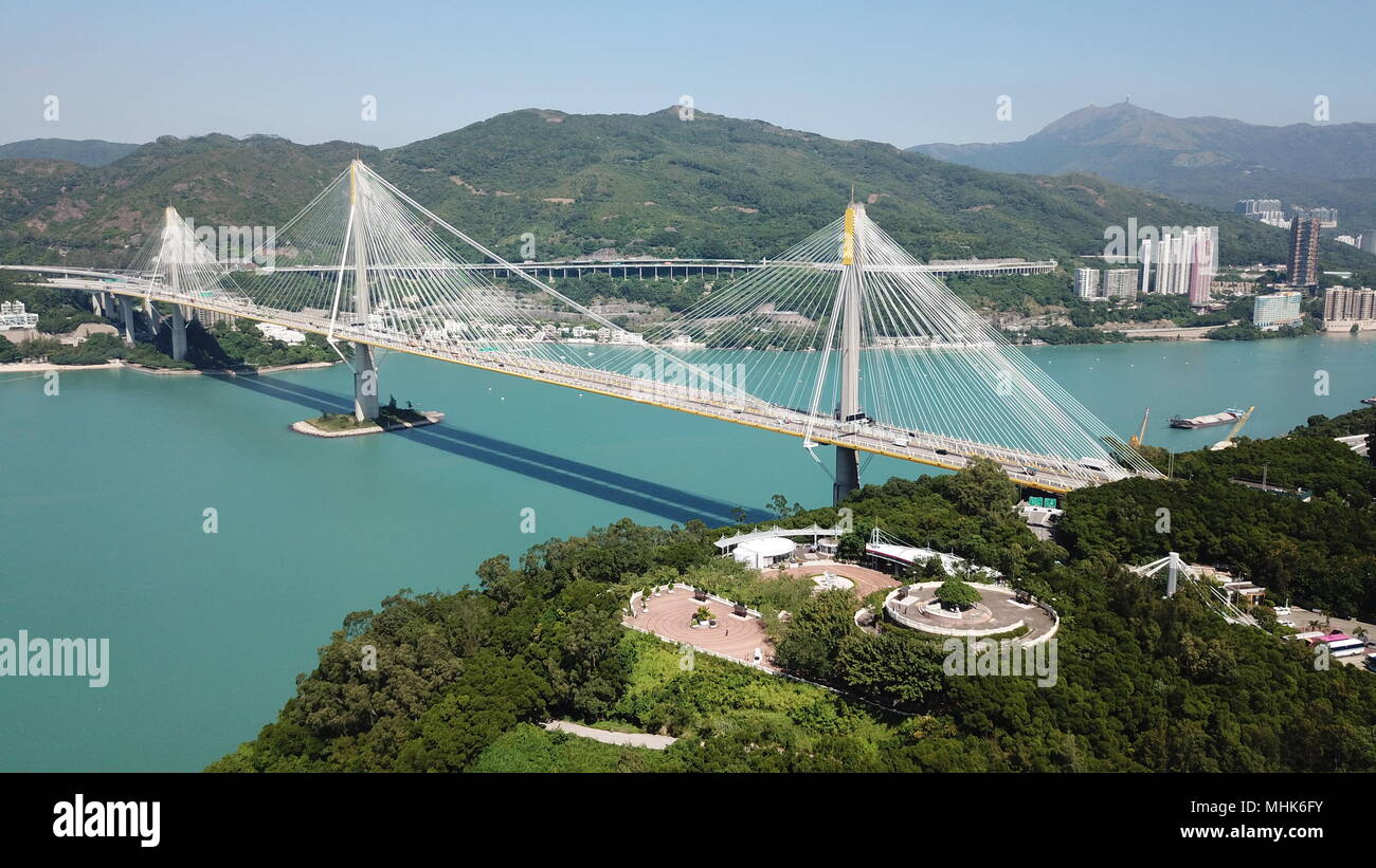 Ting Kau Bridge in Hong Kong Stock Photo - Alamy