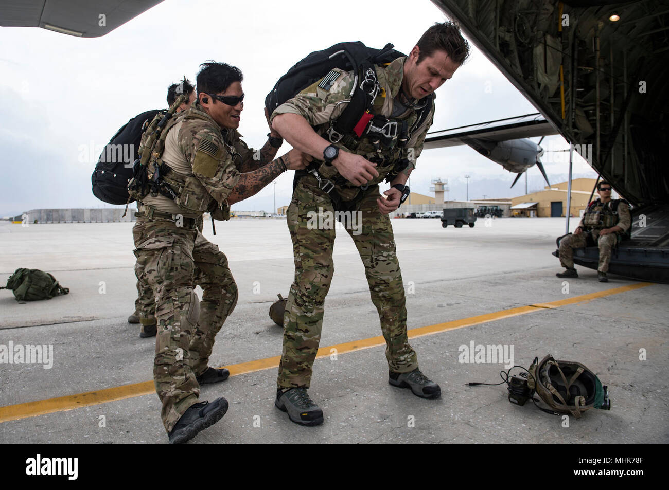 U.S. Air Force pararescuemen and combat rescue officers, assigned to ...
