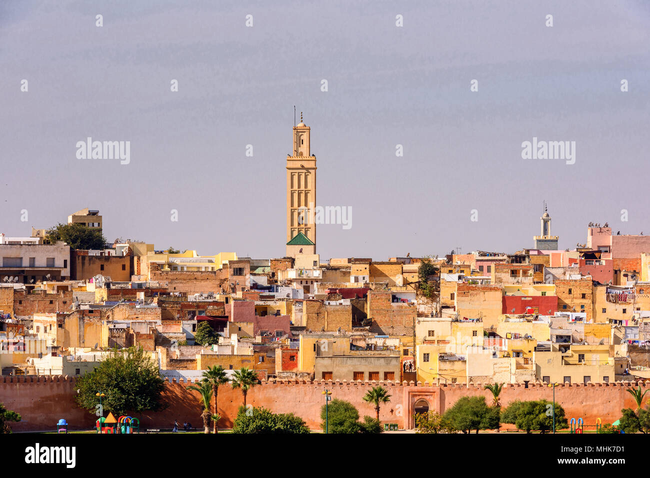 Panoramic view of Meknes, a city in Morocco which was founded in the ...