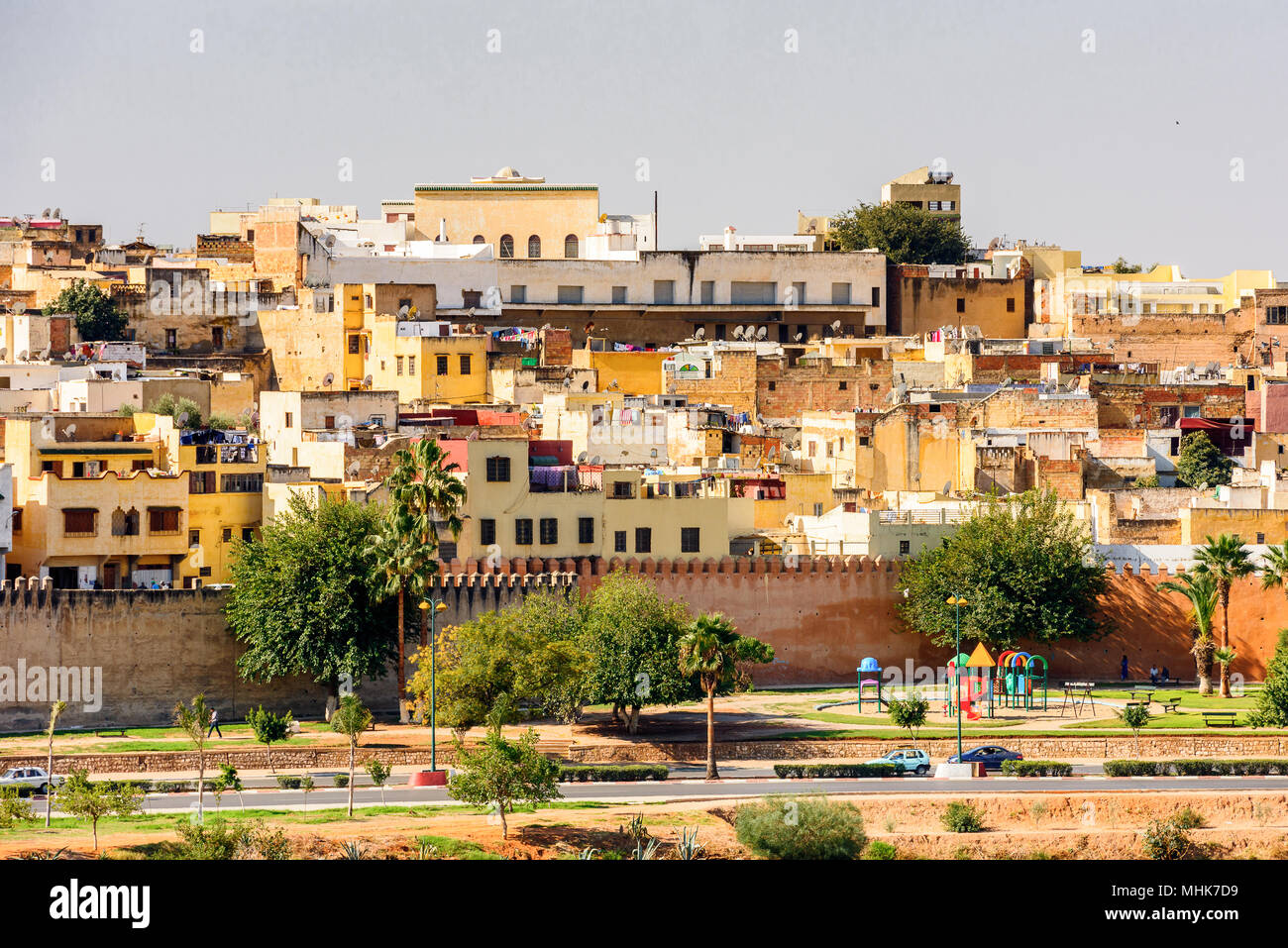 Panoramic view of Meknes, a city in Morocco which was founded in the ...