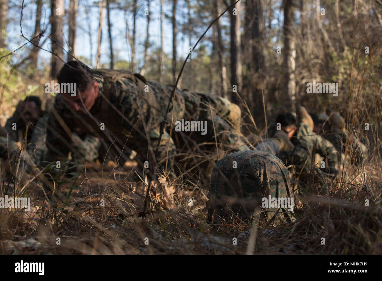 U.S. Marines with 8th Marine Regiment, 2nd Marine Division run combat ...