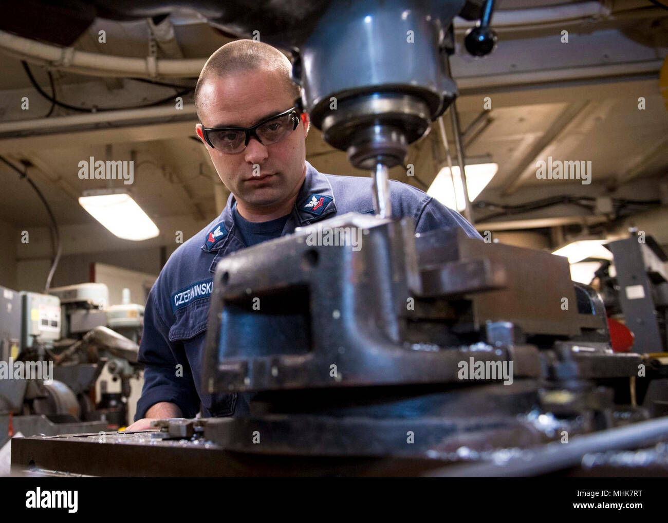MEDITERRANEAN SEA (March 23, 2018) Machinery Repairman 2nd Class Jacob ...