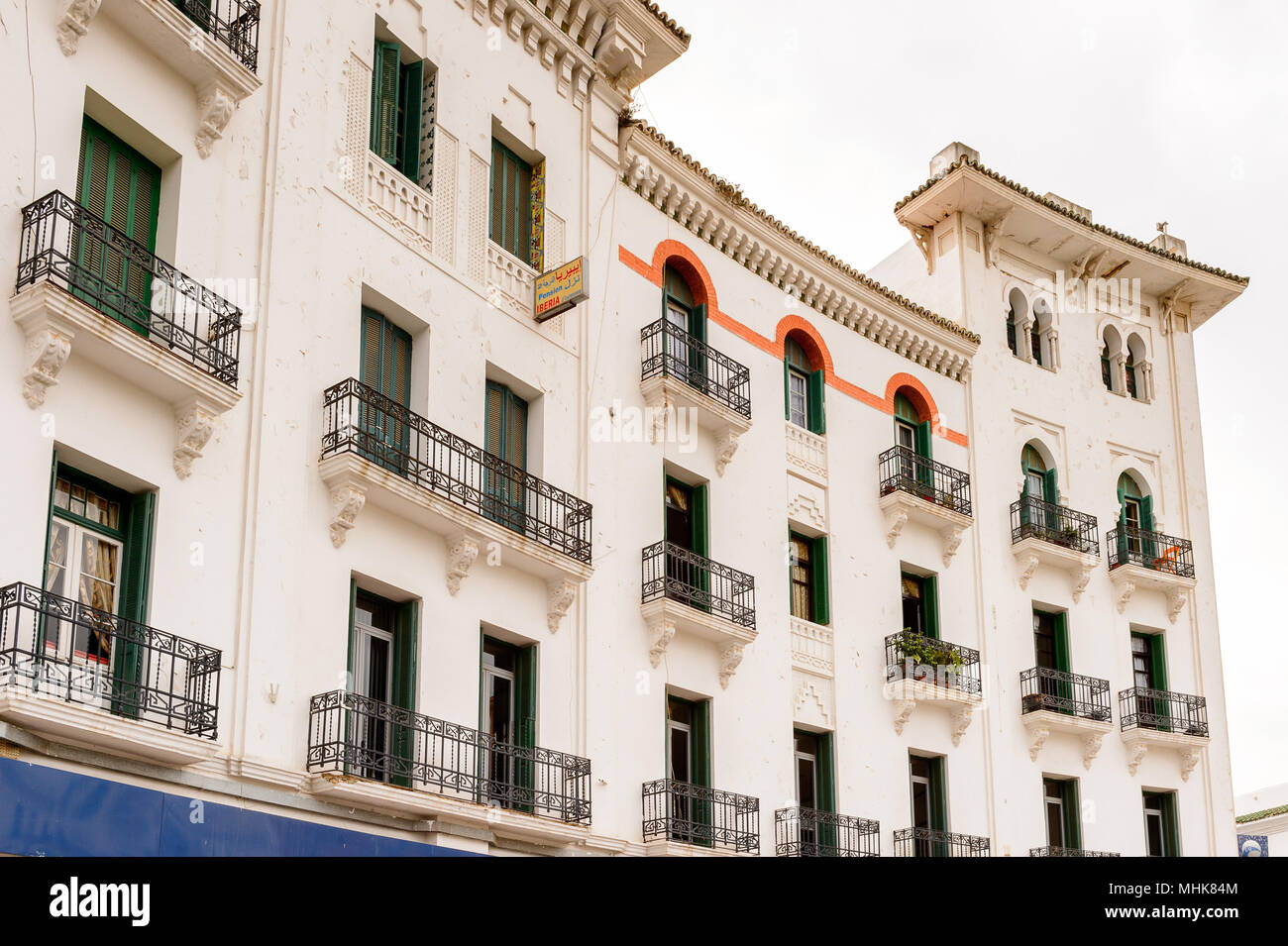 Architecture of Tetouan, a city in northern Morocco. Tetouan is one of ...