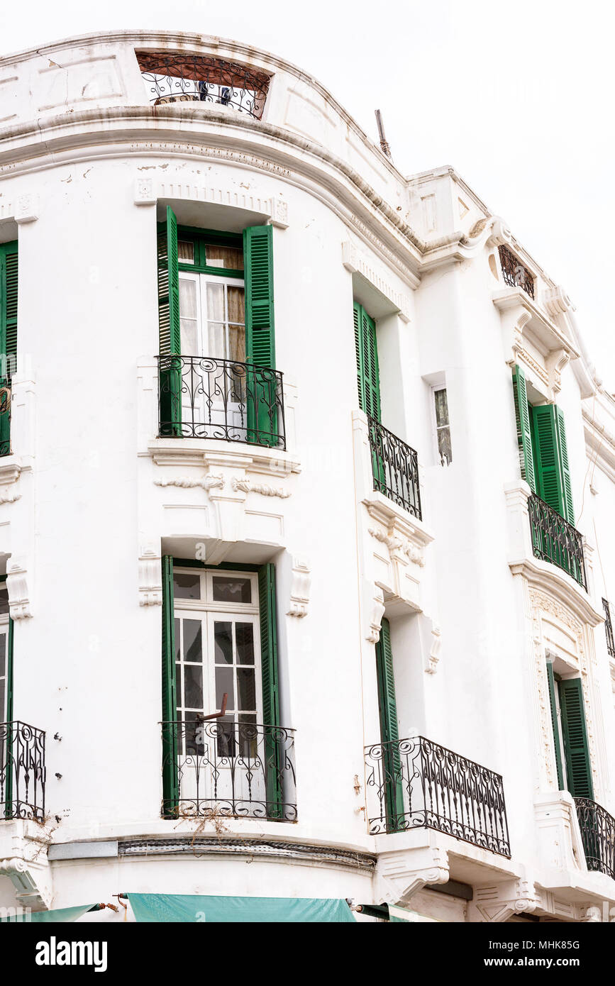 Architecture of Tetouan, a city in northern Morocco. Tetouan is one of ...