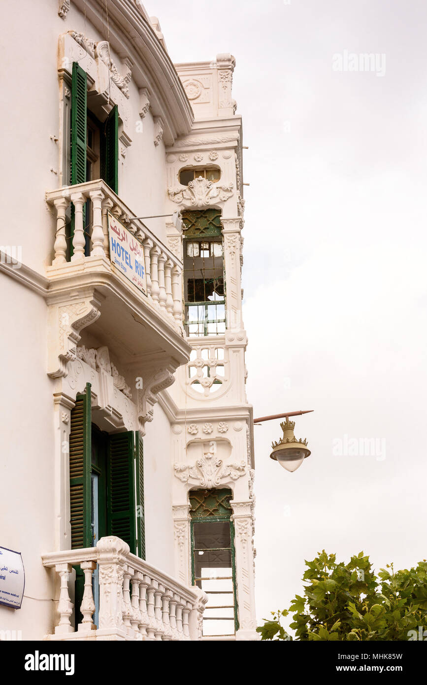 Architecture of Tetouan, a city in northern Morocco. Tetouan is one of ...