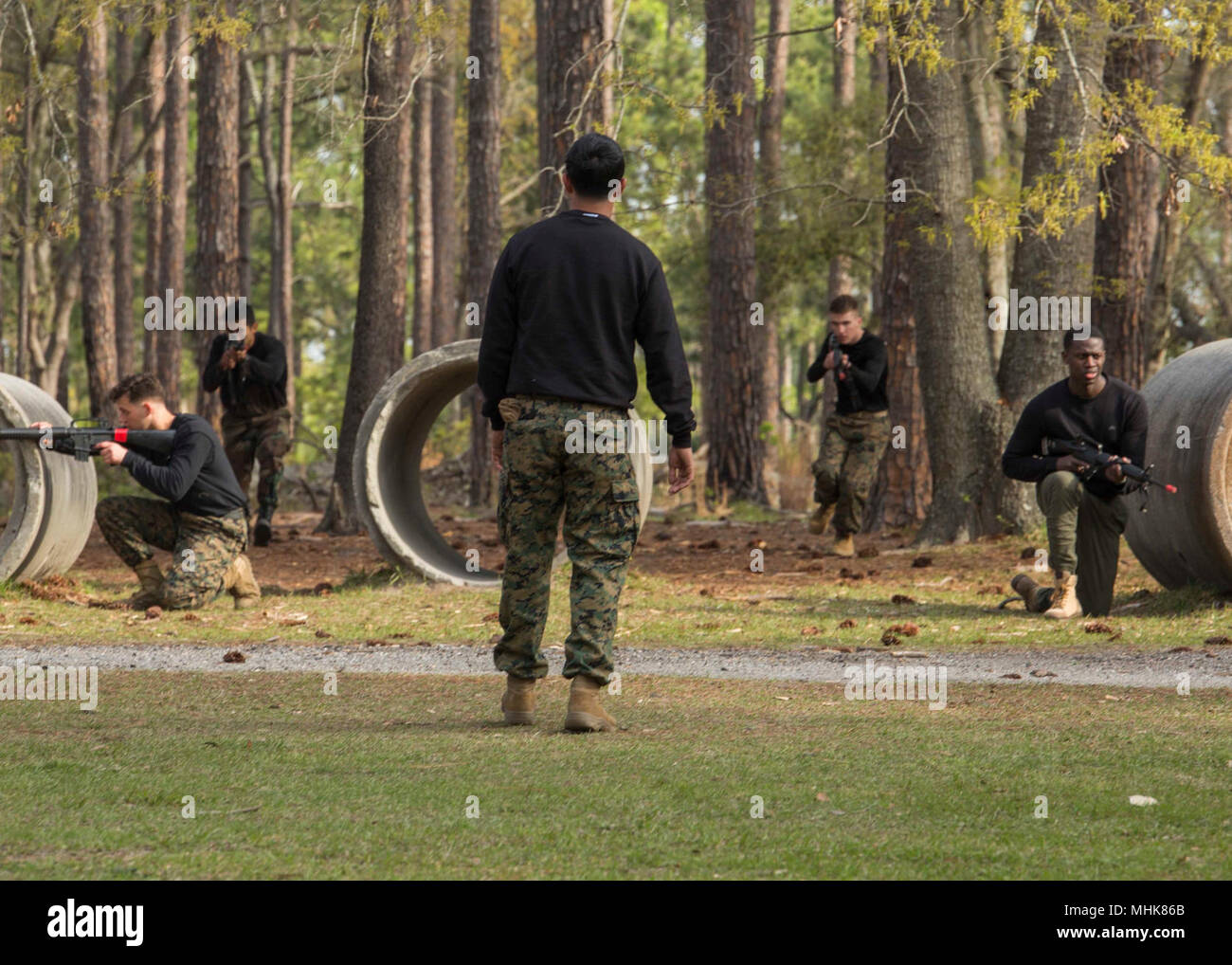 Marine Officer Candidates participate in the day movement course as ...