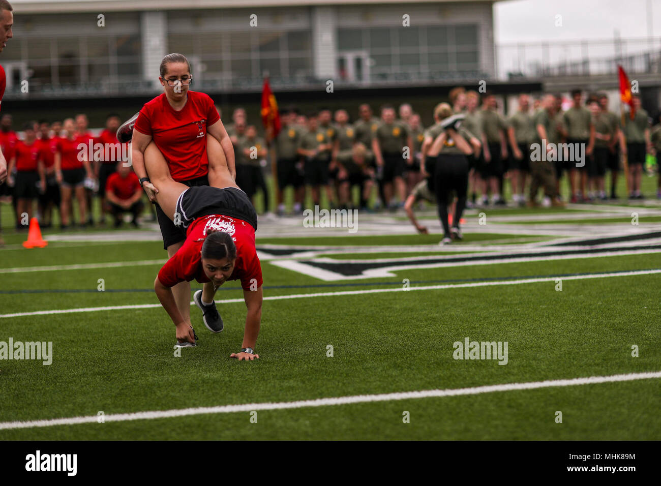 U.S. Marines and poolees with Recruiting Station Houston, conduct an ...