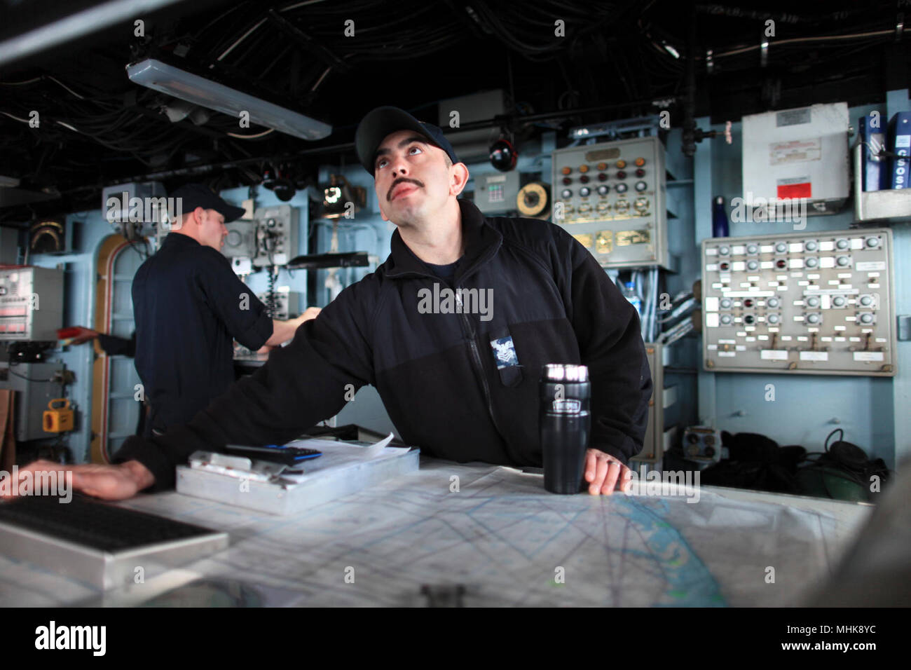 ATLANTIC OCEAN (Mar. 25, 2018) Quartermaster 1st Class Gilbert Chacon ...