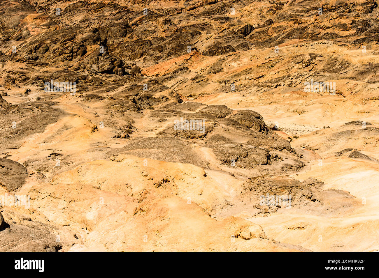 Amazing panoramic view of the Moon landscape, Namibia desert, Africa ...