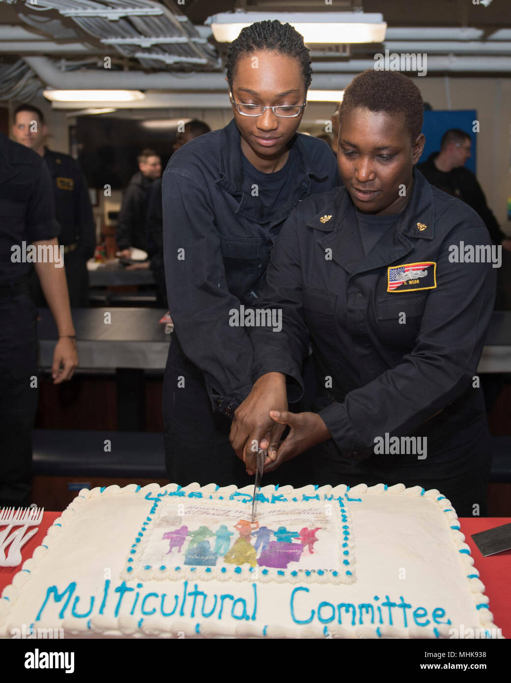 SEA (March 25, 2018) Seaman Clarissa Ruffin, left, and Senior Chief ...