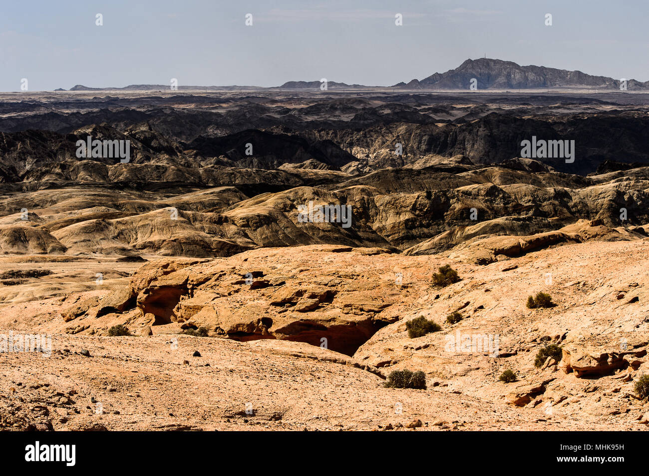 Beautiful view of the Moon landscape, Namibia desert, Africa Stock ...