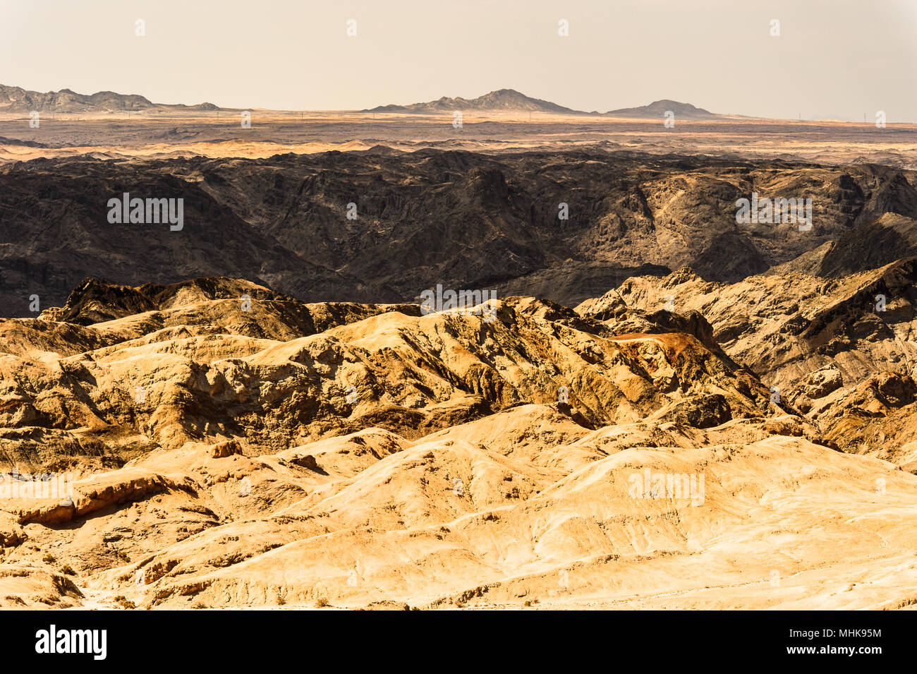 Beautiful view of the Moon landscape, Namibia desert, Africa Stock ...