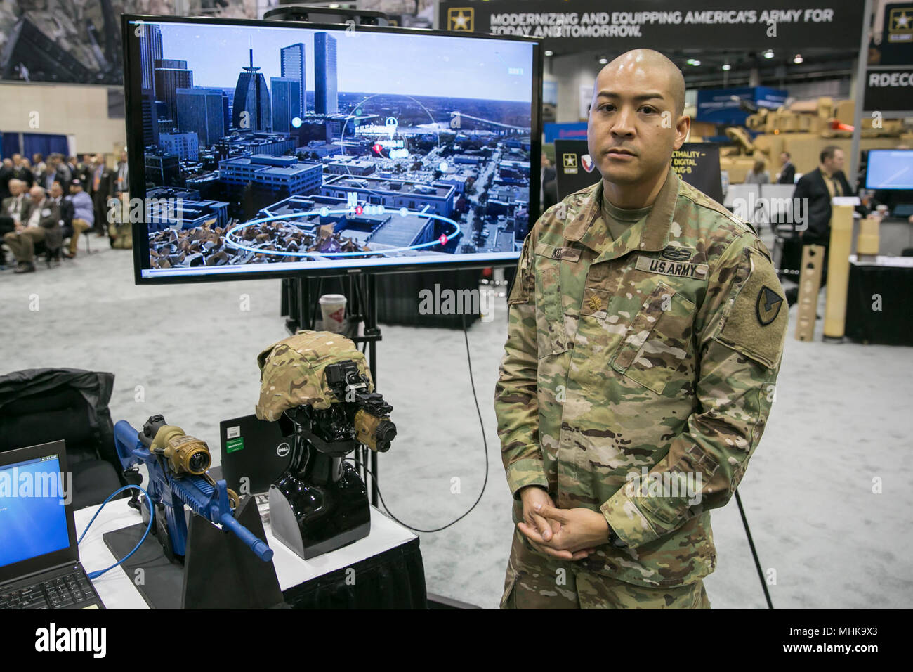 U.S. Army Maj. Michael Kee, assigned to U.S. Army Research, Development ...