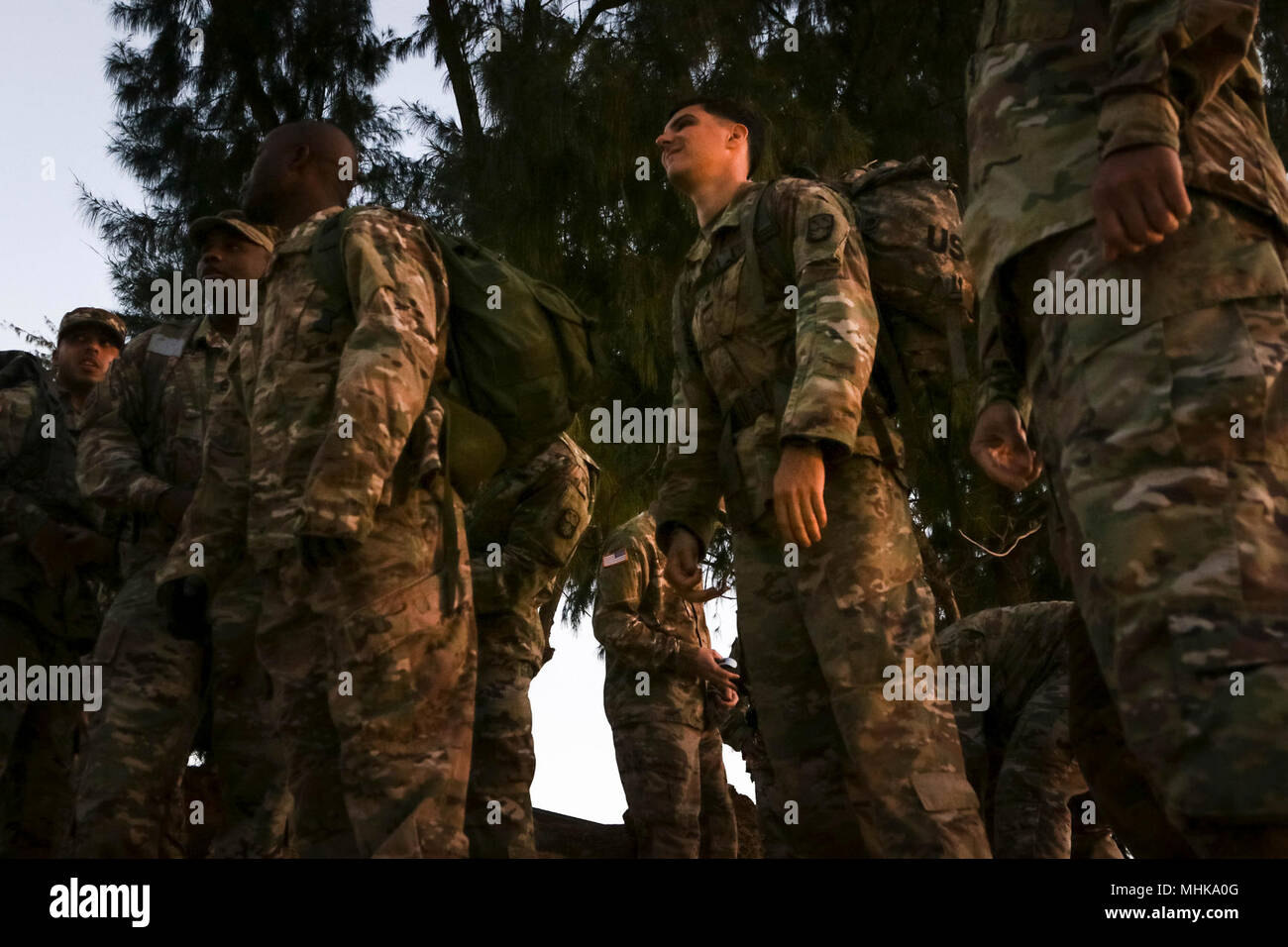 Soldiers with the Sensor Management Cell assigned to the 94th Army Air ...