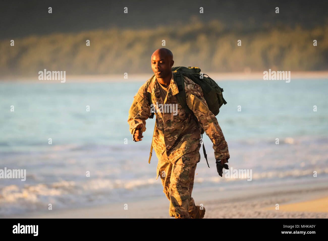 A competitor assigned to the Sensor Management Cell, 94th Army Air and ...
