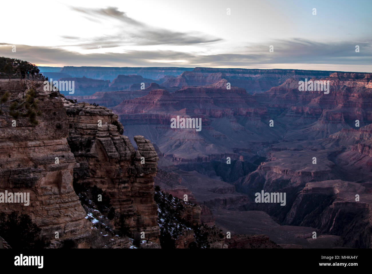 The Grand Canyon at Dusk near Grand Canyon Village, AZ Stock Photo - Alamy