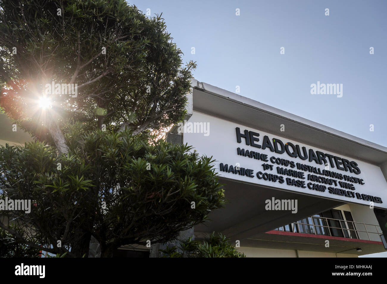 U.S. military members, civilians, and base personnel gather for the ...